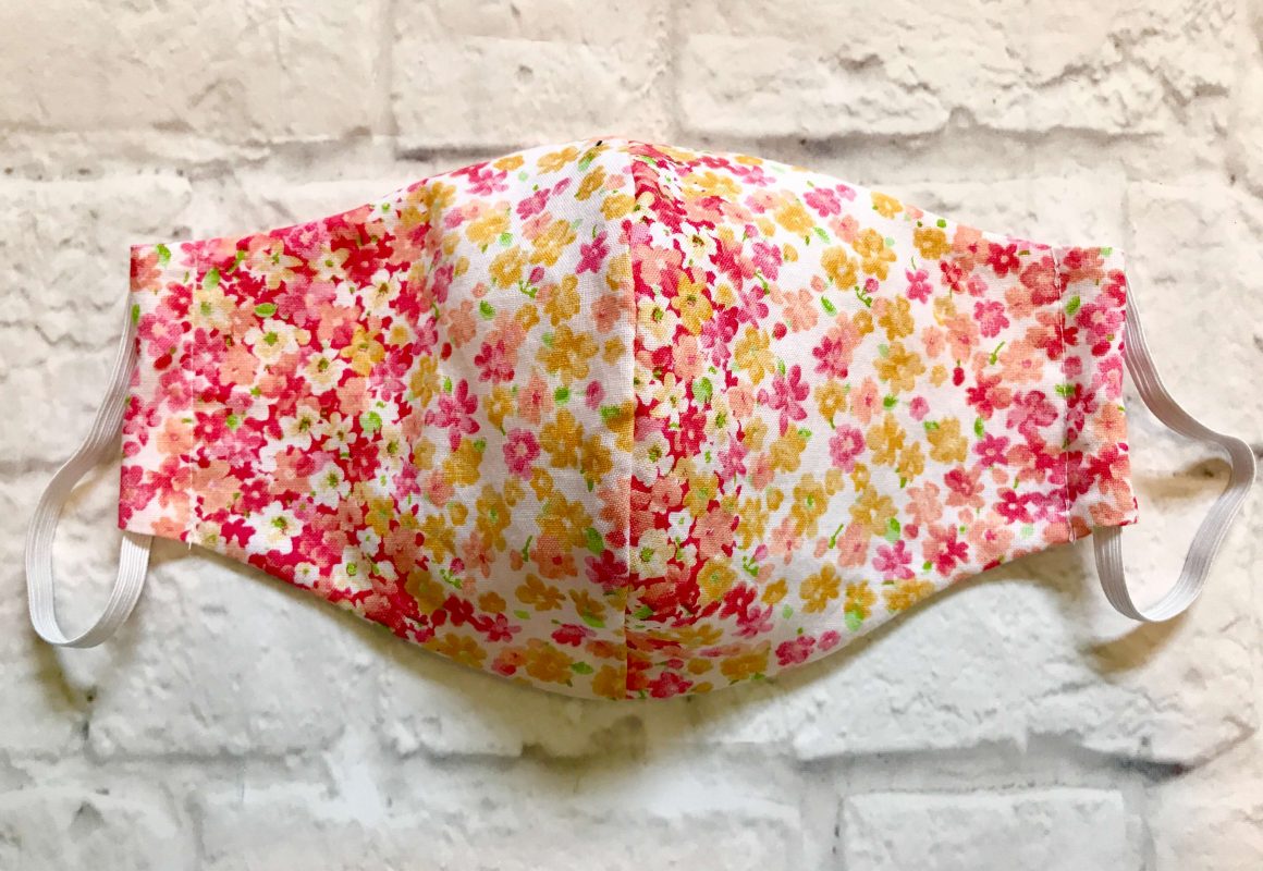 Contoured Pink Baby Floral - Coughy Filter Masks