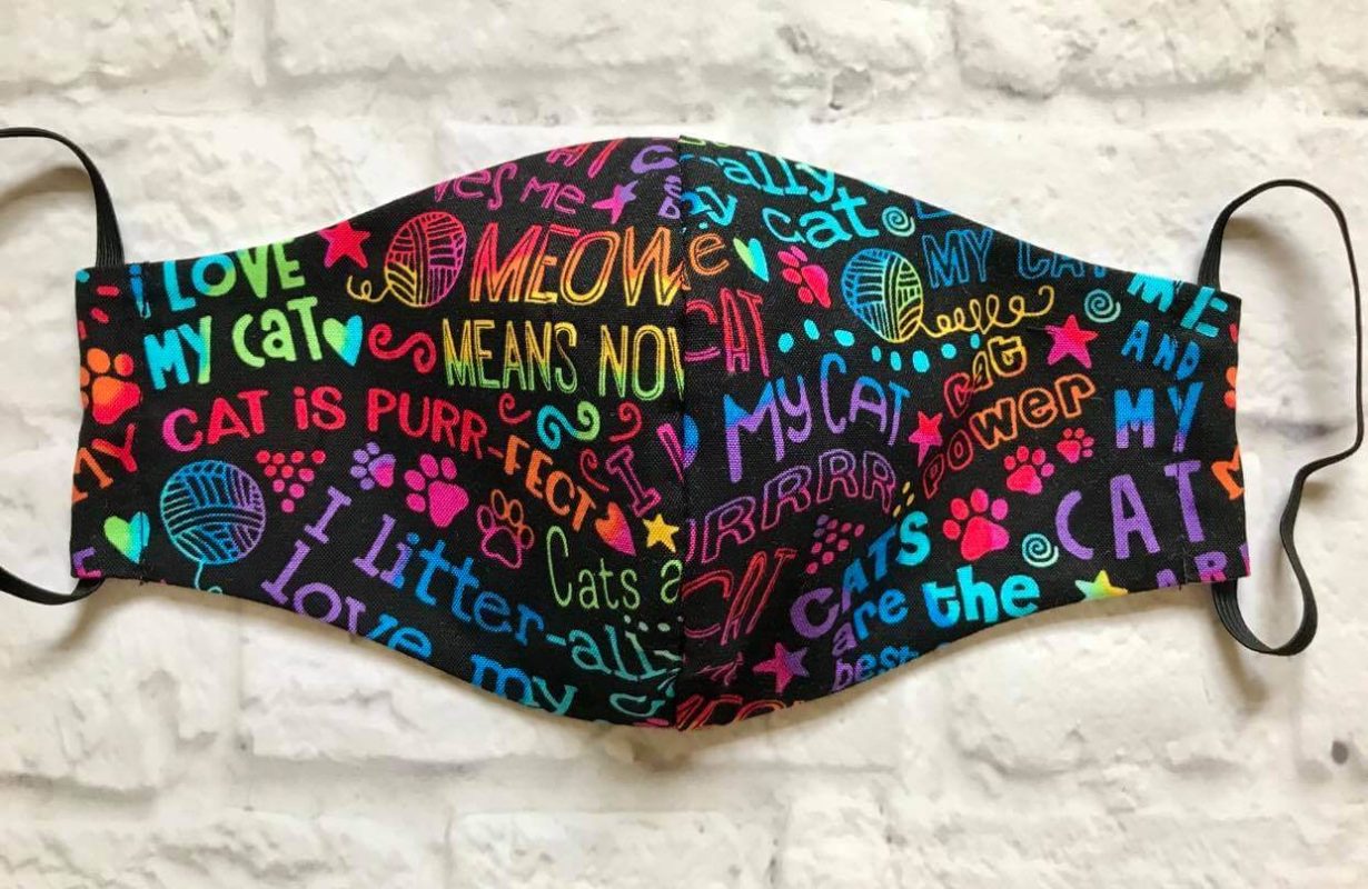 Contoured Adult Small Meows - Coughy Filter Masks